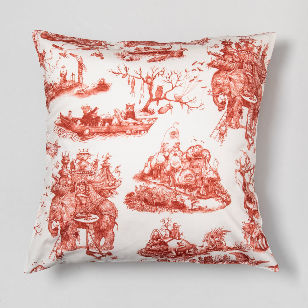 クッションカバー BABEL RED – ボリス雑貨店